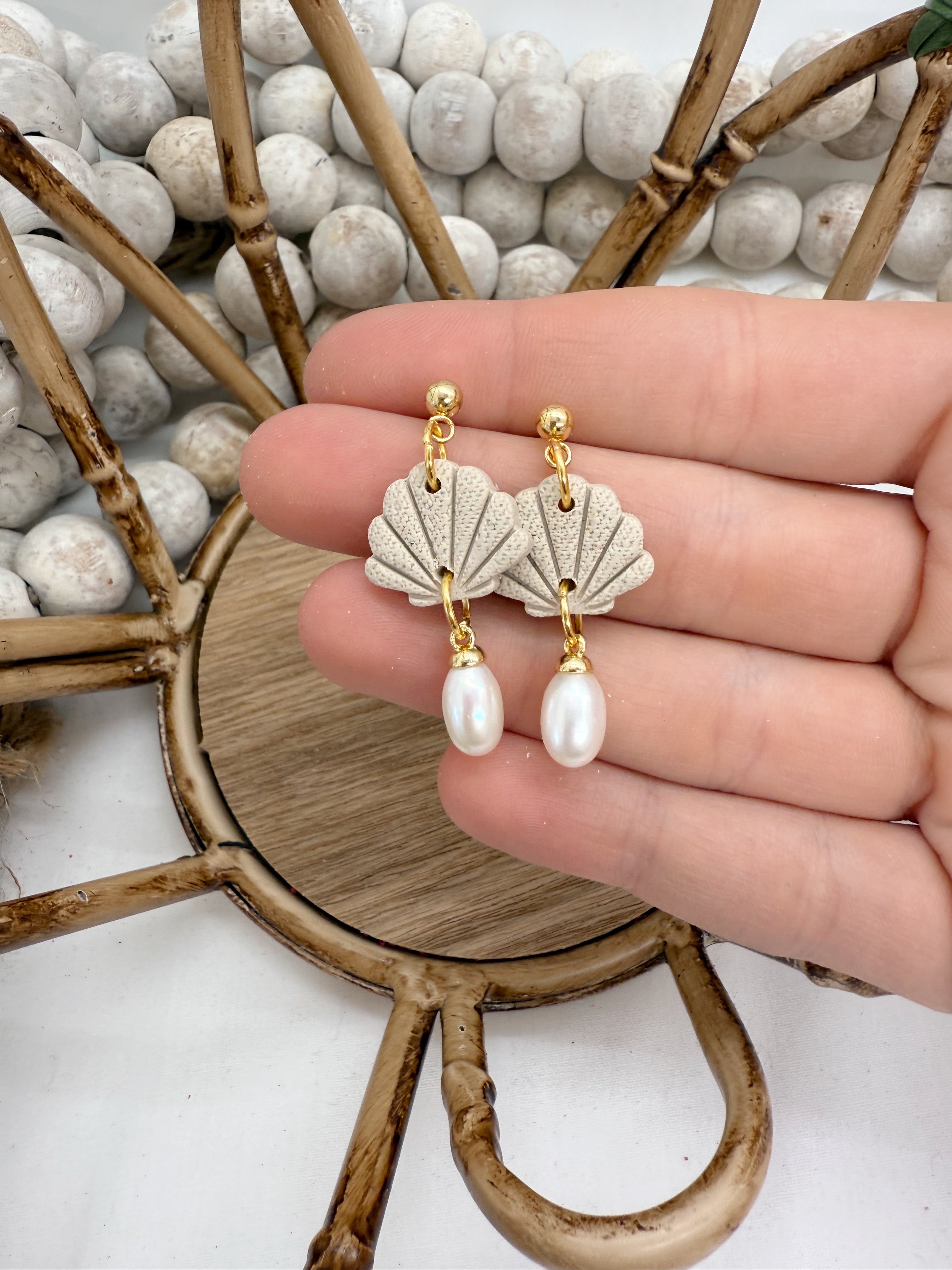 Tan Shells + Pearls – Made With Love, Lauren