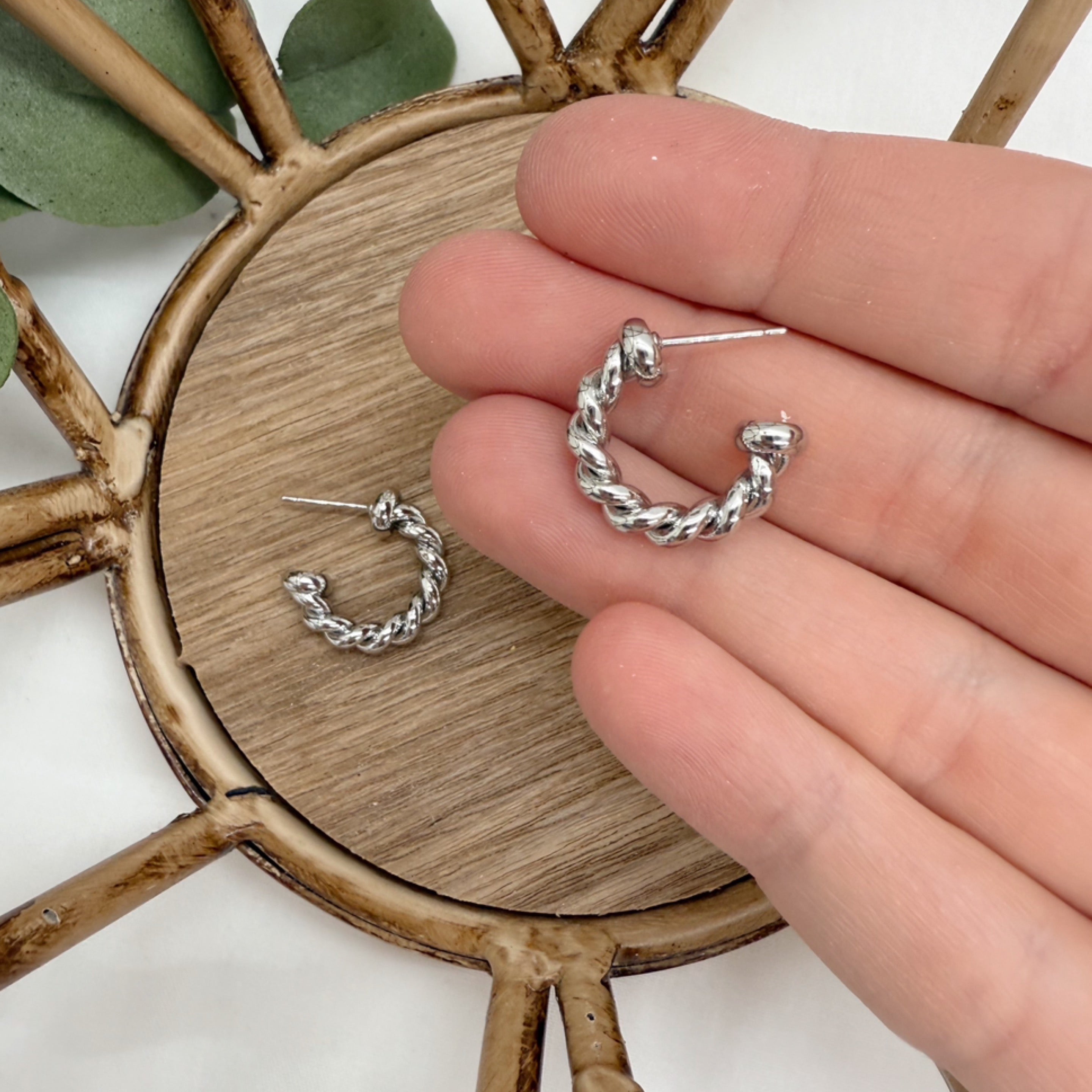 Twist Hoops (Silver) – Made With Love, Lauren